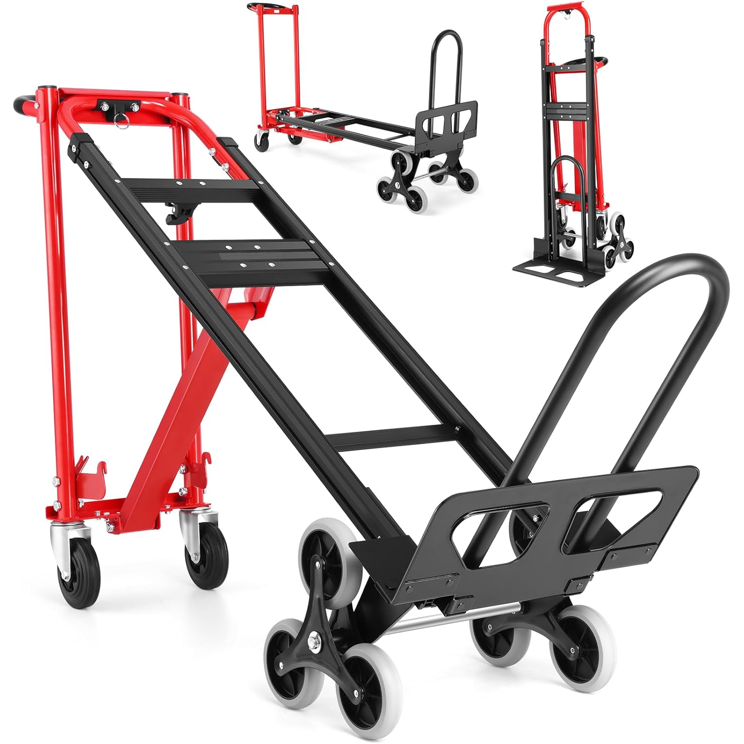 KRISRATE Heavy Duty 4-in-1 Convertible Hand Truck Dolly - 1000 LBS Sta ...
